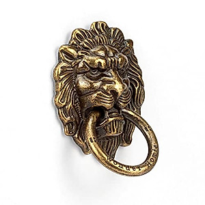 [2 Pack] Lion Head Cell Phone Ring Holder Stand, Finger Ring Kickstand with Polished Metal Phone Grip, Smartphone Accessories（Bronze）