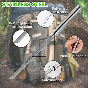 yetary Multipurpose Outdoor Portable Fruit Knife with Sheath, Portable Fruit Knife, All Steel Stick-Shaped Fruit Knife, Cuchillo Multiusos Para Fruta Portátil Para Exteriores Con Funda