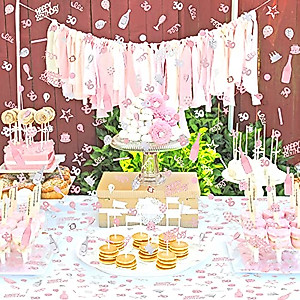 3000 PCS Rose Gold Silver 30th Happy Birthday Confetti Decorations with Diamonds Rose Gold 30th Birthday Party Table Decor Metallic Foil Confetti Scatter for Men Women Birthday Anniversary Party DIY