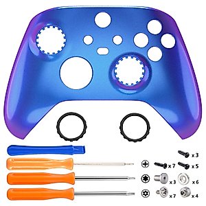 eXtremeRate FaceMag Magnetic Front Housing Shell for Xbox Series X & S Controller, Chameleon Purple Blue Replacement Parts Accessores Faceplate for Xbox Core Wireless Controller [Controller Excluded]