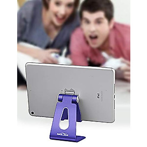SKEJER Adjustable Cell Phone Stand, Phone Holder,Tablet Stand Dock,Aluminum Desktop Compatible with iPhone 12 iPad,Samsung Galaxy,Google All Smart Phone/Tablets Under 10 in-Royal Purple