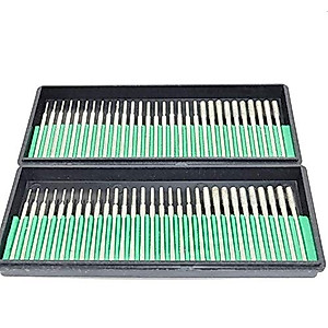 Aiskaer 60 Pcs Premium Diamond Drill Bit Cylindrical Burr Kit Jewelry Beach Sea Glass Shells Gemstones Lapidary.1mm 20pcs.2mm 20pcs.3mm 20pcs