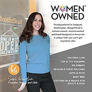 BooginHead Pacifier Clip and Natural Wood Baby Teether, Lemons