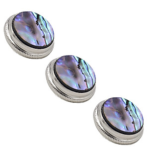Cheerock 3Pcs Trumpet Valve Caps, Silver Trumpet Valve Buttons, Copper Trumpet Valve Parts for Most Trumpet Finger Button Replacement and Repairing (abalone)