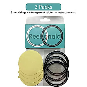 Reedonald Magnetic Rings 3Pack,Universal Metal Magnet for Wireless MagSafe Charge, Compatible with iPhone 14/13/12/11 Pro/Max/Mini,Samsung Galaxy Etcs& Phone Case