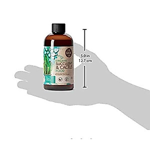 Organic Succulent & Cactus Plant Food - Gentle Liquid Fertilizer Nutrients for Aloe Vera and Other Common Indoor and Outdoor Succulents & Cacti (8 oz)