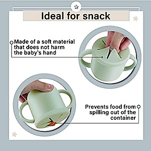 RQ Brothers Sippy Cups - Silicone Toddler Cups with Straw and Handle Kids Cups Training Cups with Lids 6-18 months Toddler Water Bottle BPA Free Baby Bottle 8.4oz Sippy Cup (Green)