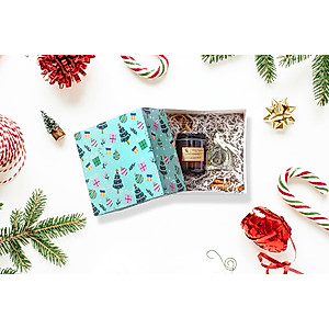 NUJOVI 13 Piece Christmas Gift Boxes with Lids - Beautiful Assorted Boxes for Wrapping Gifts with 4 inch Deep Robe Boxes and 8x8x4 Gift Box - Gift Boxes for Presents, Shirt, Robe, Lingerie, etc