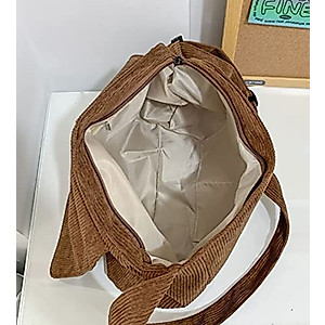 Corduroy Hobo Bag Women Large Satchel Bag Shoulder Bag Stylish Crossbody Bag College Bag Tote Handbag Cute Hobo Bag 2022