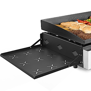 Griddle Side Shelf for Blackstone 17"/22"/28"Griddle, Heavy Duty Grill Side Shelf Griddle Accessories,Griddle Caddy,Black
