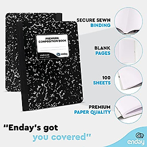 Emraw Black Marble Composition Book Unruled Paper 100 Sheet Office Dairy Drawing Note Books Journals Meeting Notebook Hard Covers Pack Of 4 Writing Book For school
