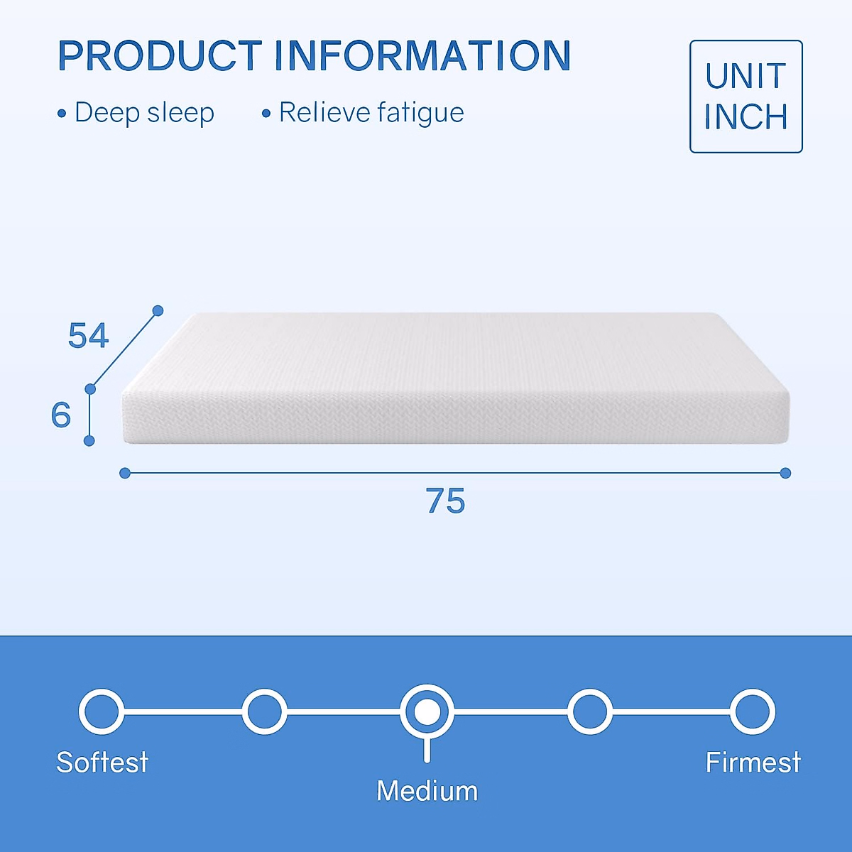 Full Size Mattress, Full Size Memory Foam Mattress with Breathable & Washable Cover, Memory Foam Mattress Full for Cooler Sleep Supportive & Pressure Relief, Full XL Mattress, Double Mattress, White