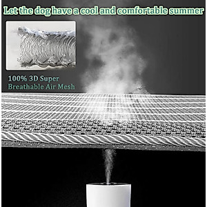 REEZEIVI Breathable Dog Crate mat with Anti-Slip Bottom,3D air mesh Pet Crate pad,Non-stuffy Dog Sleeping mat Bed,pet mat, Machine Washable Pet Mat for Dog Sleeping (30X19, Sliver Grey Mat)