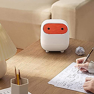 Yuzita Mini Trash Can with Lid Desk Small Plastic Trash Can Countertop Push Trash Can for Bathroom Dresser, Desk, Office or Coffee Table, Green, with 100 Trash Bags (White)