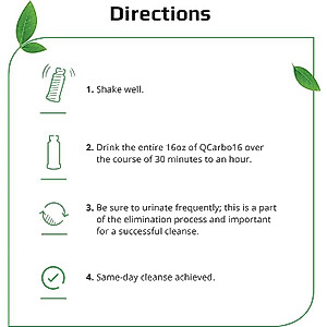 Herbal Clean QCarbo16 Detox Cleanse, Premium Same-Day Detox, Grape Flavor, 16 Fl Oz