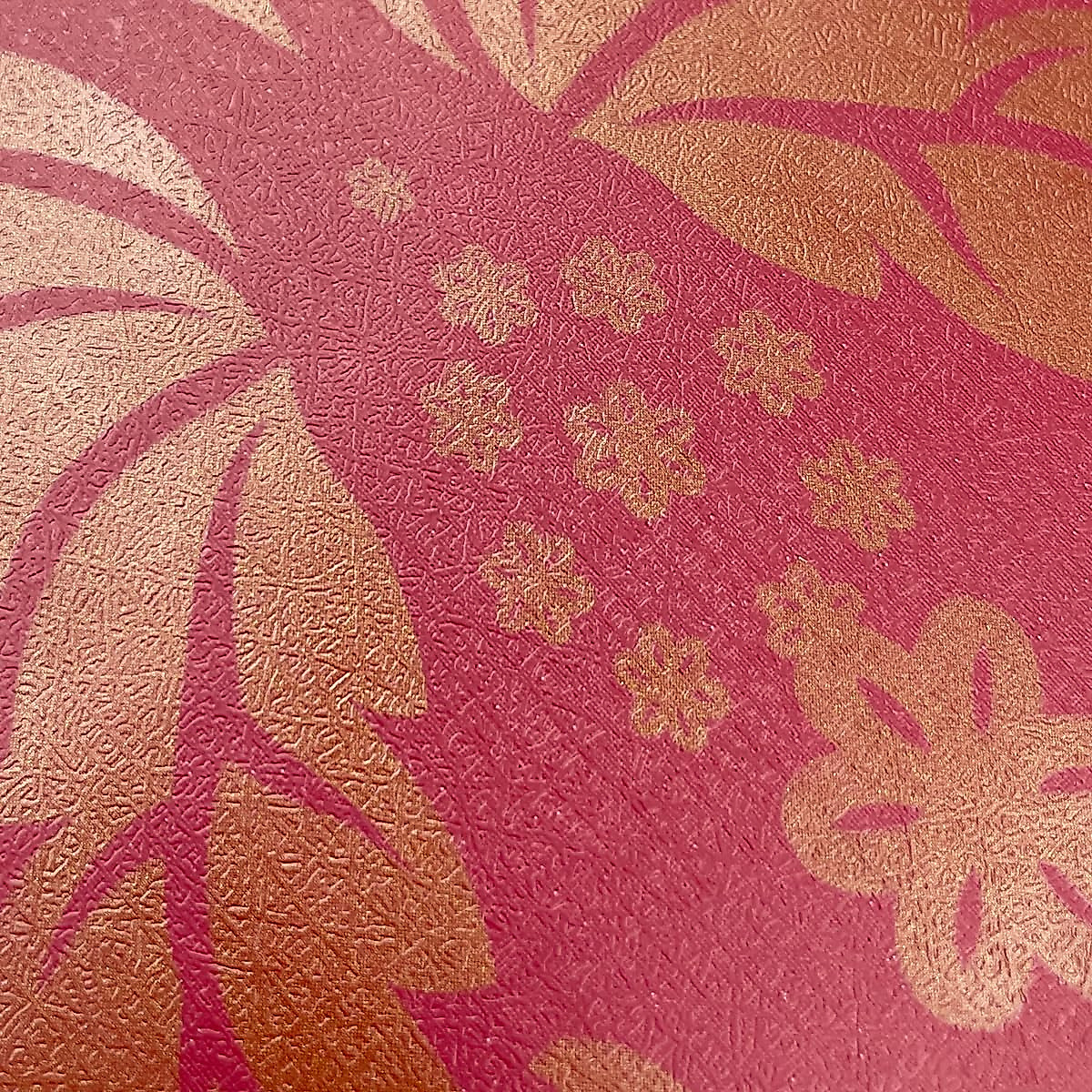 Yifely Red Golden Damask Self-Adhesive Shelf Drawer Liner PVC Furniture Paper 45x300cm