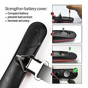 MYCARBON Luggage Scale Digital Hanging Baggage Scale, Portable Travel Weight Scale, Suitcase Weighing Scale with Backlit LCD Display, 110 Lb Capacity, Battery Included Red