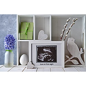 J.JOY Ultrasound photo frame plus newborn frame set wood