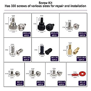 Computer Screw Assortment, Not Easily Deformed Computer Replacement Screw for Home