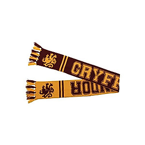 elope Harry Potter Gryffindor House Reversible Knit Scarf for Adults and Kids Standard