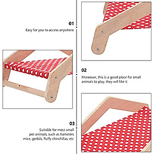 balacoo Ferret Hammock Wooden Elevated Pet Bed Cat and Dog Hammock Bed Elevated Cloth Bed Raised Pet Cot Hamster Sleeping Bed Pet Supplies Stuffed Hamster