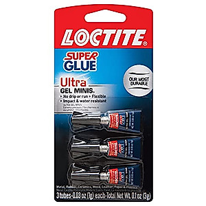 Loctite Super Glue Gel Tube, 0.03 oz, 3 pack, Tube