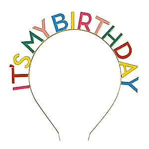 UUYYEO It's My Birthday Headband Birthday Crown Headband Birthday Party Hairband Birthday Tiara Headband Happy Birthday Headpiece