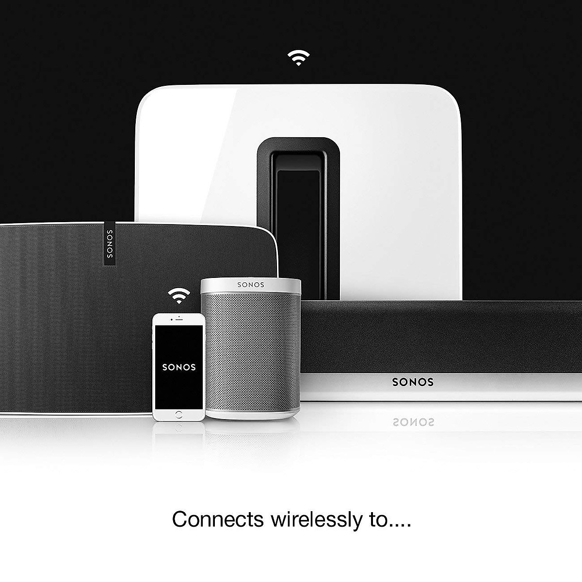 Sonos Sub – Wireless Subwoofer that adds bass to your home theater and your music. (White) (Renewed)