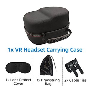 dethinton Compatible with Oculus Quest2 Case, Travel Case Compatible with Oculus Quest2 All-in-one VR Gaming Headset and Controllers Includes Multiple Quest2 Accessories (Black)