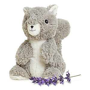 warmies Microwavable & Weighted Stuffed Animals, Squirrel - Heated Stuffed Animal Plushie for Warmth & Comfort - Cute Soft Plush Toys for Adults & Children (Boys, Girls, Babies & Toddlers)