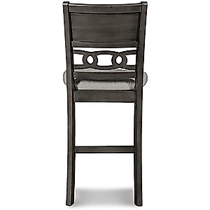 New Classic Furniture Gia 5-Piece Counter Dining Table Set, 42.25-Inch, Gray