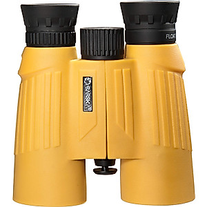BARSKA 10x30 WP Floatmaster Binoculars (Blue Lens, Yellow) (AB11092)