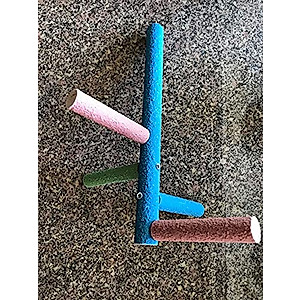 Mrli Pet Parrot Perch Rough-surfaced, Sand Perches for Parakeet and Other Small Bird Keeps Beaks & Claws Trimmed