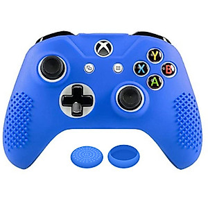 ANSIPPF Xbox One S Compatible Premium Silicone Controller Cover, Anti Slip Skin, Sweat-Proof Protector, Protective Soft Rubber Case Sleeve for Xbox One S Accessories, White + Black + Red + Blue