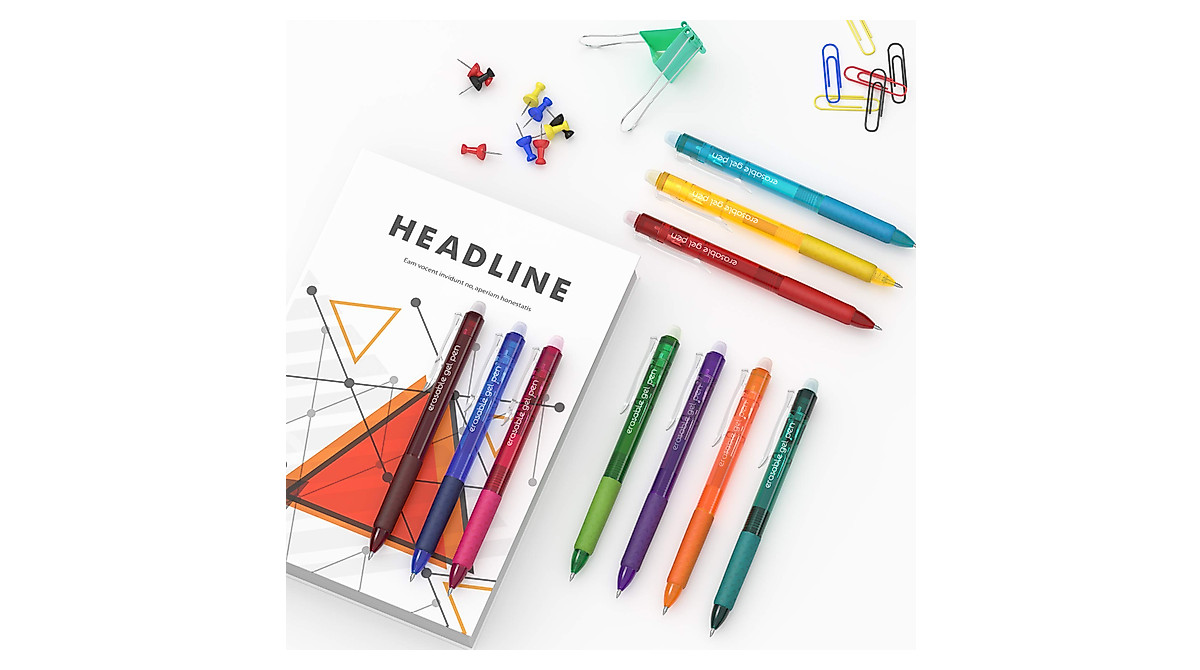Erasable Gel Pens with 26 Vibrant Colors | Fine Point & Erasable