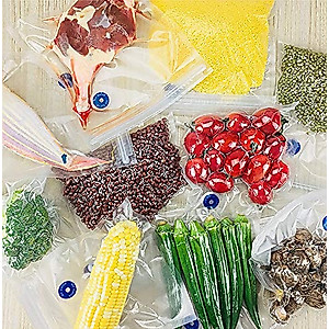 Vacuum Sealer Zipper Bags Sous Vide bags for food BPA Free Reusable Resealable with Air Valve Double Layers Food Storage 3 Sizes15 Pcs