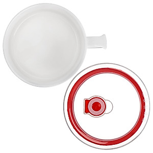 Frcctre 2 Pack Microwavable Ceramic Noodle Bowl Set with Lid and Handle, 27 Oz Ceramic Soup Bowl Set for Instant Noodle, Ramen, Soup, Cereals, Oat, Fruits, Snacks, Rose Pattern