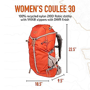 Mystery Ranch Women's Coulee 30 Backpack -Lightweight Hiking Daypack, 30L, M/L, Paprika