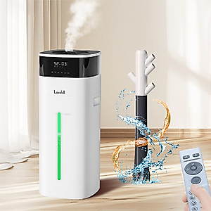 LACIDOLL Humidifier Large Room 5.3Gal/20L - Cool and Warm Mist Humidifiers for Home 3000 sq ft, Air Humidifiers for Bedroom with Diffuser&Extended Tube, Whole House Humidifiers for Nursery Baby Plants