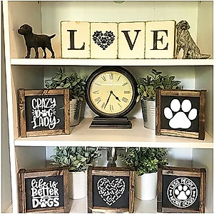 65 Pieces Dog Stencils for Painting on Wood, Dog Paw Print Stencils Reusable Love Dog Painting Stencil Templates for DIY Crafts Scrapbooks Wood Home Supplies (Dog)