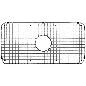 Serene Valley Sink Bottom Grid 27-1/2" x 13-1/2", Centered Drain with Corner Radius 1-1/2", Sink Grids Stainless Steel NDG2713C