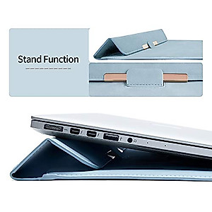KALIDI 13.3-14 inch Laptop Stand Sleeve Case Faux Suede Leather for 13.3 13.5 13.6 14 inches MacBook Air Pro Retina 13"-14" Surface Pro with Pouch