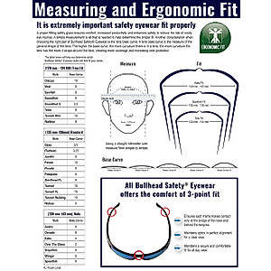 Bullhead Safety Maki Safety Glasses with Anti-Fog Blue Mirror Lens, Polycarbonate Protective Eyewear with UV Protection, Comfortable and Lightweight, Crystal Clear Frame, One Size