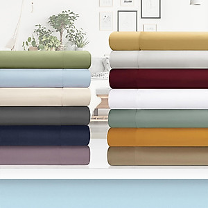 Superior Egyptian Cotton 1200 Thread Count Solid 3-Piece Duvet Cover Set, 1 Duvet Cover, 2 Pillow Shams, Bedding Essentials Decor, Soft Comforter Cover, King/California King, Teal