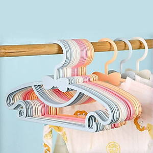10PCS Baby Hangers for Nursery Closet, Non-Slip Kids Baby Clothes Hangers,Kids Storage Hangers Plastic Thicken Bow Knot Coat Drying Hanger for Toddler Baby(White)