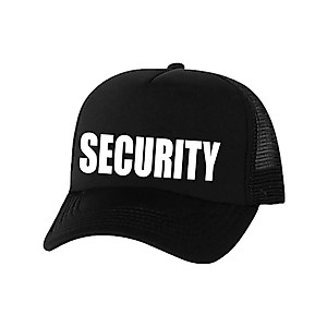 SECURITY Truckers Mesh snapback hat in Black - One Size