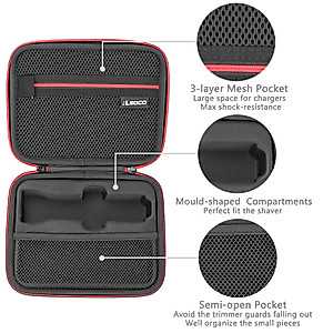 RLSOCO Hard Case for Wahl USA Stainless Steel Lithium Ion 2.0+ Beard Trimmer/2.0+ Slate Beard Trimmer/Cordless Beard Trimmer for Men, Storage Case for Wahl Model 9864SS/9864/9818A (Case Only)