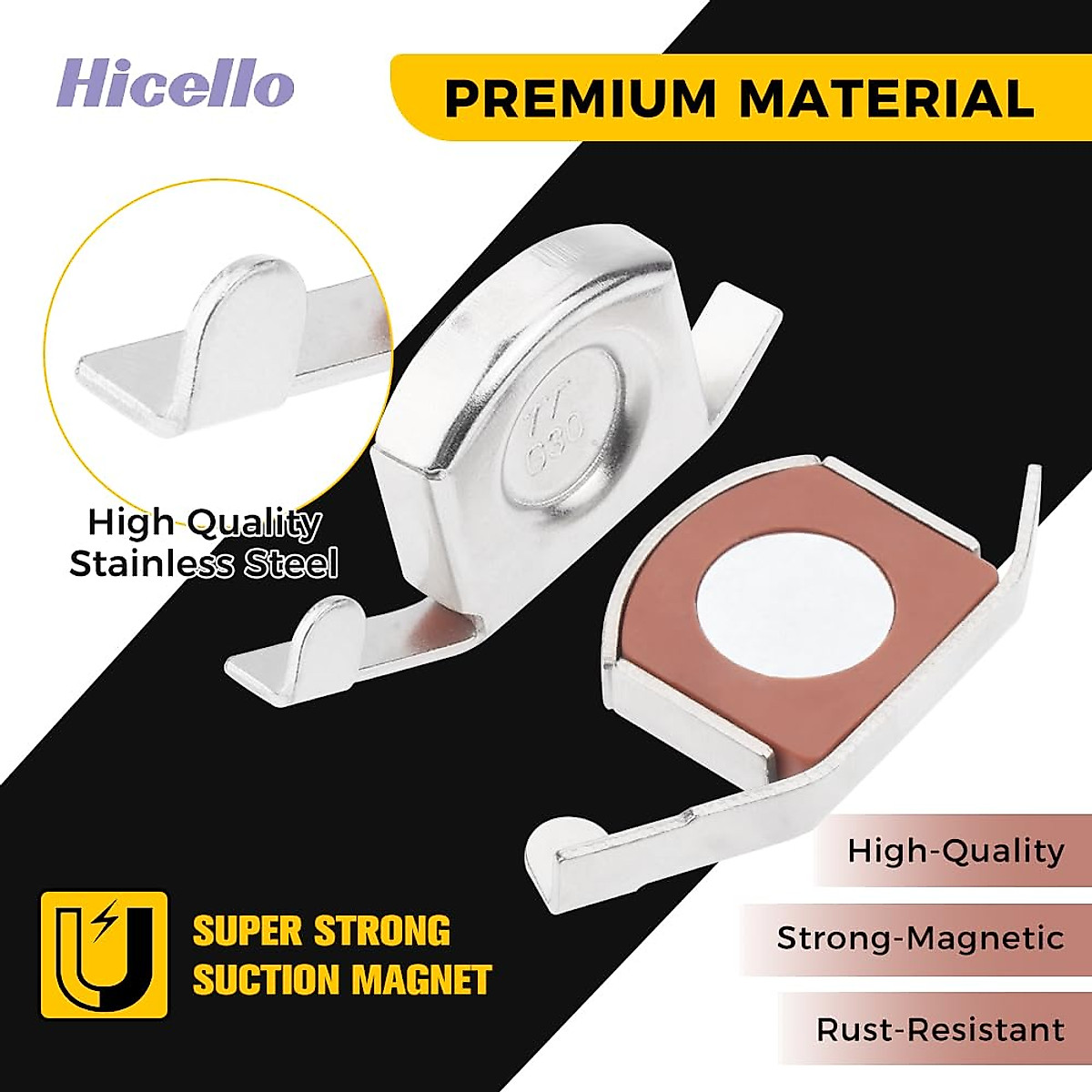 Hicello Magnetic Seam Guide, 3PCS Sewing Machine Guide Magnets for Singer Brother, Large Size