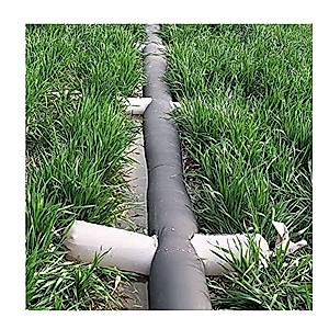 zklaseot Pool Above Ground Garden Irrigation Water Hose, Garden Irrigation Farmland, Save Effort Custom Size and Color, Double Sided Water Spraying Easy to Open (Color : Black, Size : 5m)
