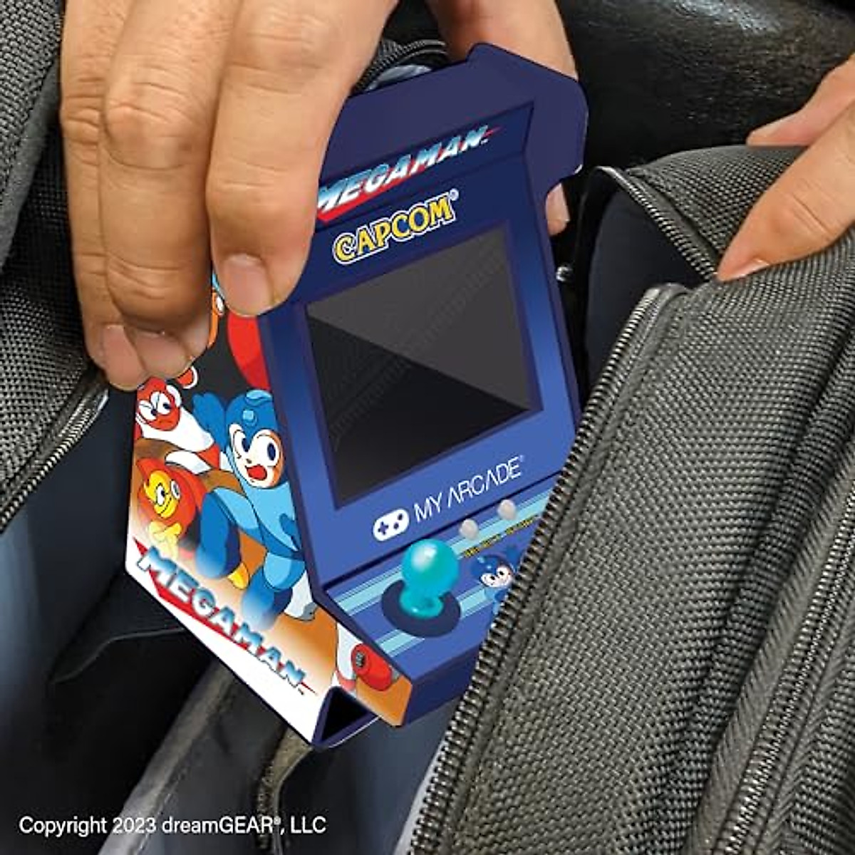 MY ARCADE Mega-Man Pico Player: 3.7" Playable Portable Tiny Arcade Machine with 6 Retro Games, 2" Screen Color Display, Small